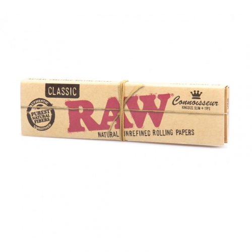 Raw Classic Connoisseur King Slim + Tips Box of 24 Packs - Why Spend More